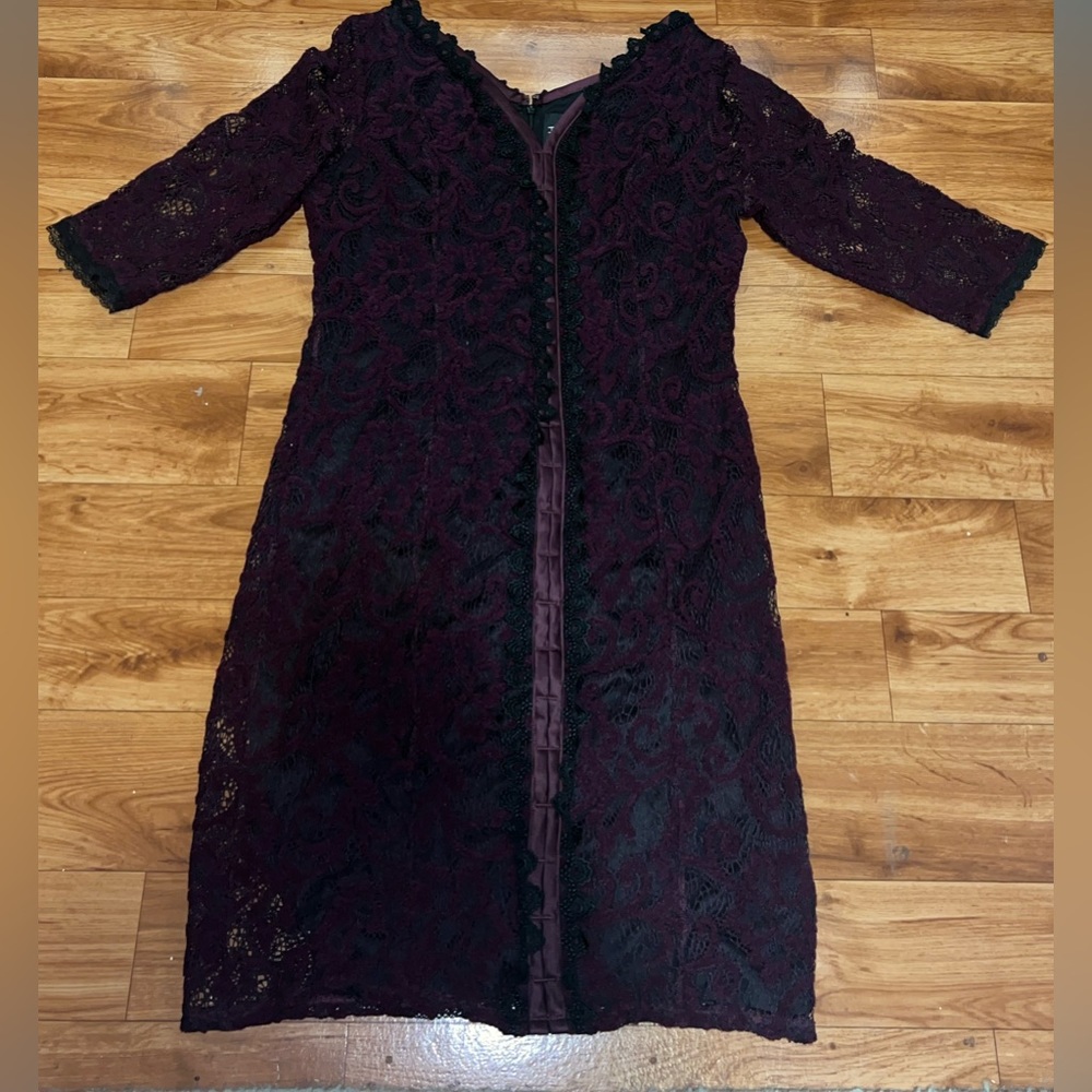 Isabel Toledo Lane Bryant Burgundy And Black Lace Siz… Gem